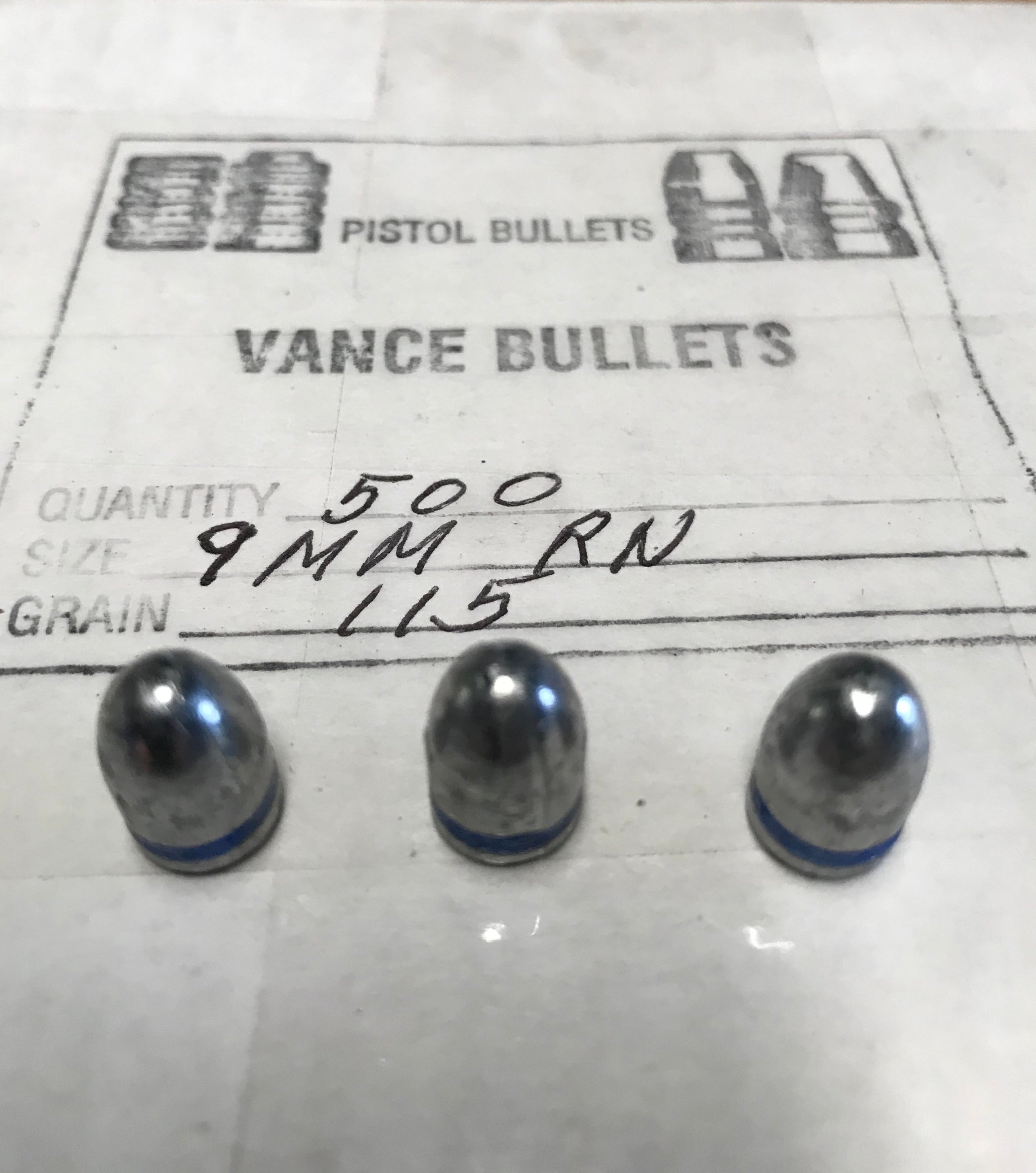 9mm R.N. 115 Gr. .356 | Welcome to Vance Bullets
